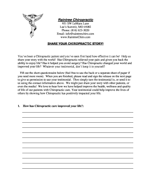 Fillable Online Patient Testimonial Release Consent - Raintree Medical ...