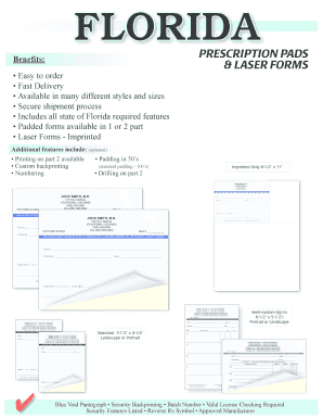 Fillable Online PRESCRIPTION PADS & LASER FORMS - Printco Fax Email Print - pdfFiller
