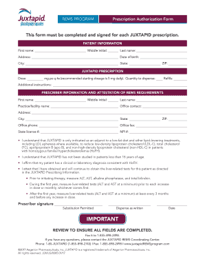 Fillable Online Prescription Authorization Form Fax Email Print - pdfFiller