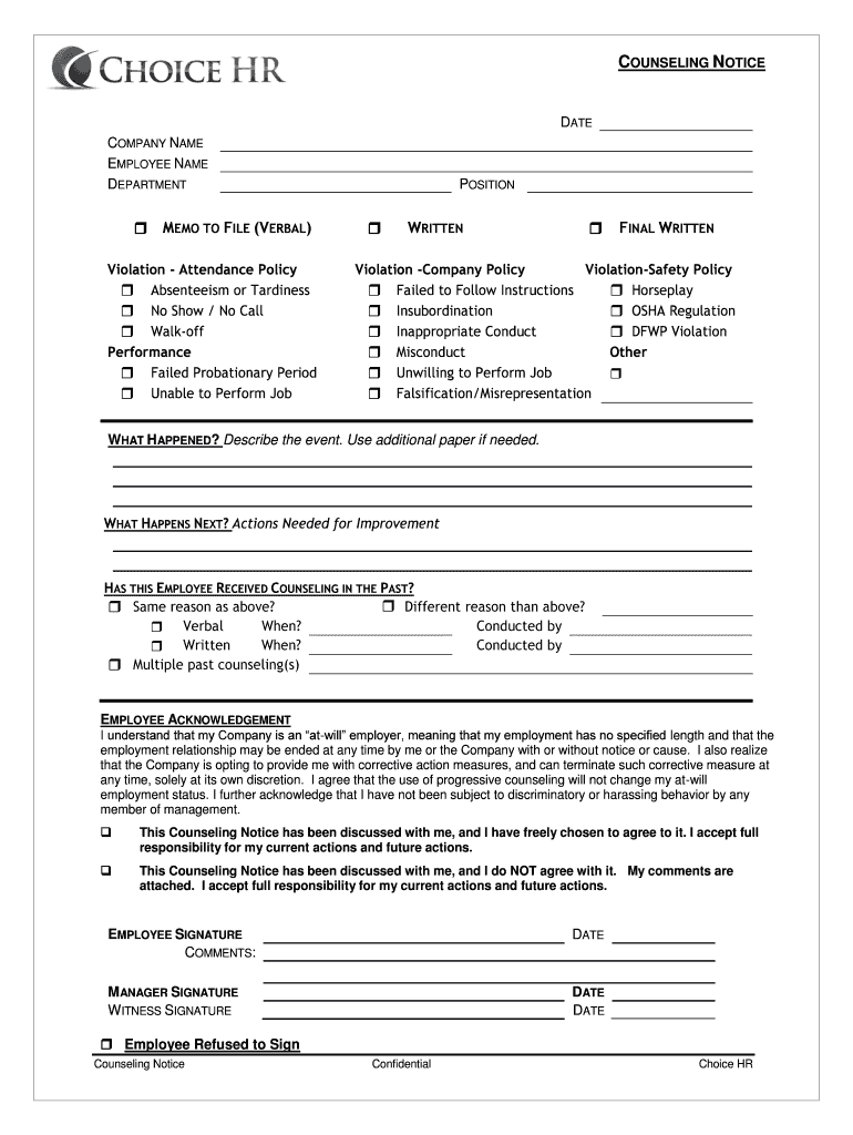 Fillable Online SAMPLE DOCUMENT - choice hr Fax Email Print - pdfFiller
