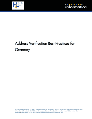 Fillable Online Informatica Address Verification - 3.0 and later - Address Verification Best ...
