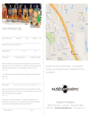Fillable Online Party Permission Slip Fax Email Print - pdfFiller