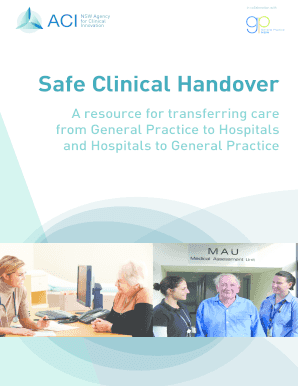 Fillable Online Safe Clinical Handover Fax Email Print - pdfFiller
