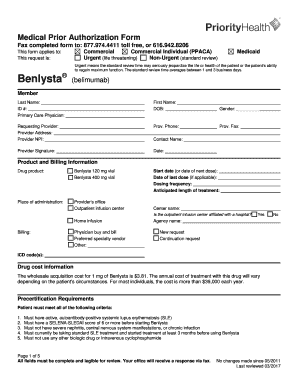 Fillable Online Medical Prior Authorization Form. Request determination ...