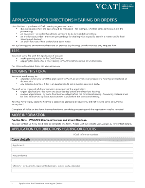 Fillable Online Use this form if you have a VCAT case in progress and ...