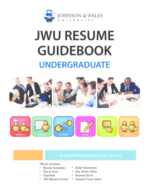 Fillable Online JWU RESUME GUIDEBOOK - Squarespace Fax Email Print ...