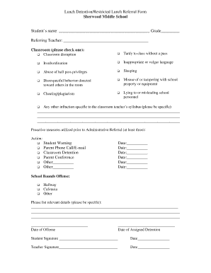 Fillable Online Administrative Detention Referral Form Fax Email Print ...