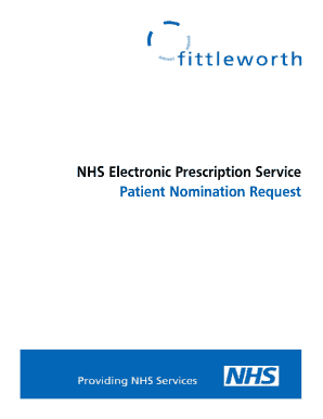 Fillable Online NHS Electronic Prescription Service Fax Email Print - pdfFiller