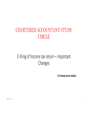 Fillable Online CHARTERED ACCOUNTANT STUDY CIRCLE E-filing of Income ...