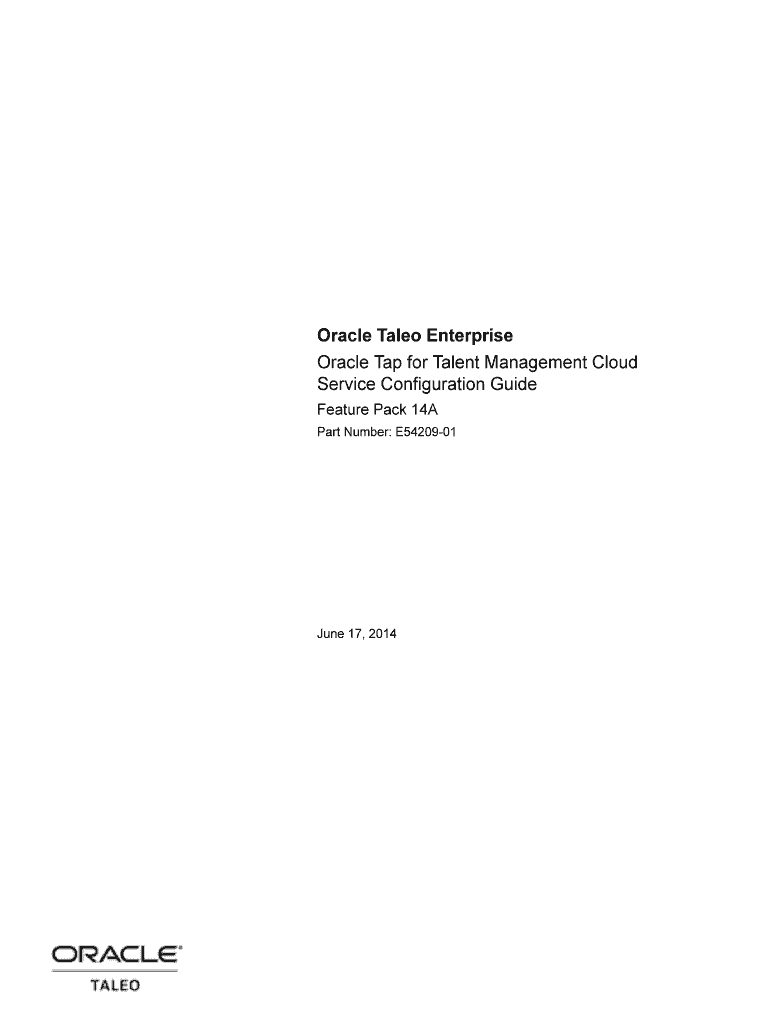 Fillable Online Oracle Tap for Talent Management Cloud Fax Email Print ...