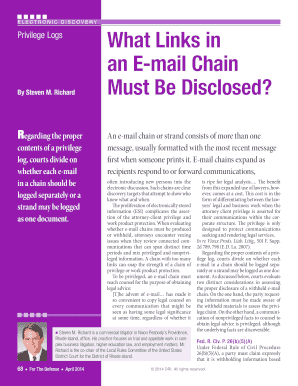 Fillable Online Privilege Logs Fax Email Print - pdfFiller