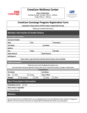 Fillable Online crewcare concierge registration form.docx Fax Email ...
