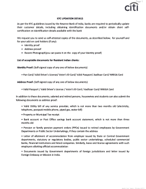 Fillable Online KYC UPDATION DETAILS As per the KYC guidelines ...