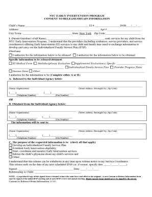 Fillable Online Appendix (pg.%135)190) FORMS Early Intervention ... Fax ...