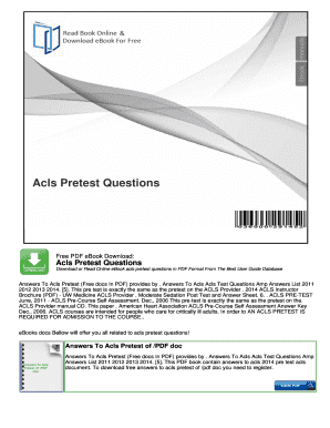 Fillable Online Acls Pretest Questions - mybooklibrary.Com Fax Email ...