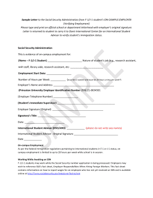 Fillable Online Sample Letter to the Social Security Administration ...