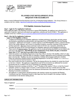 Fillable Online Planned Unit Development (PUD) Request for ... - City ...