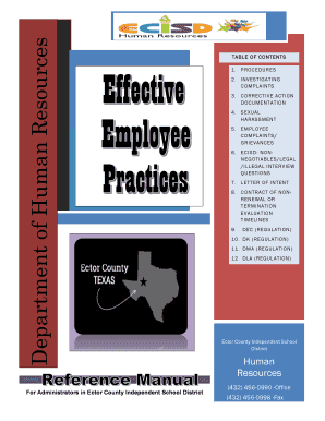 Fillable Online Effective Employee Practices - Ector County ISD. Fax ...