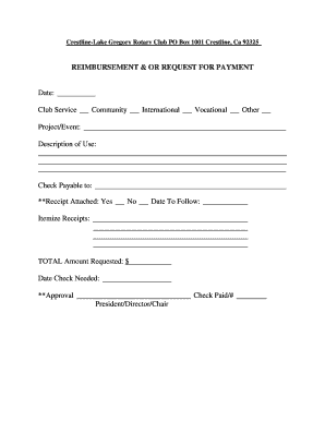 Fillable Online Crestline-Lake Gregory Rotary Club PO Box 1001 ...