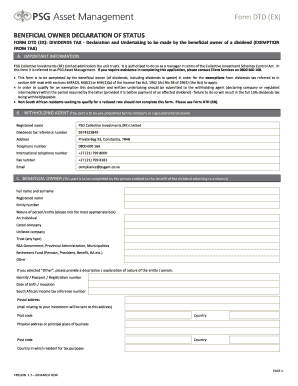 Fillable Online Form DTD (EX) - PSG Fax Email Print - pdfFiller