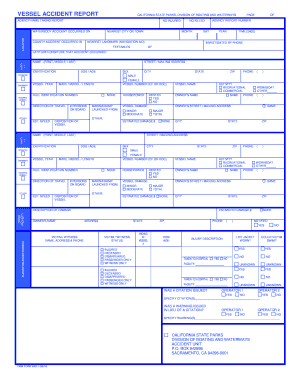 Fillable Online VESSEL ACCIDENT REPORT Fax Email Print - pdfFiller