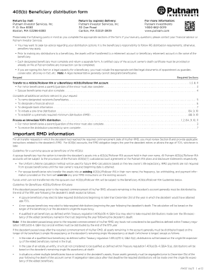 Fillable Online 403(b) Beneficiary distribution form. Use this form to ...