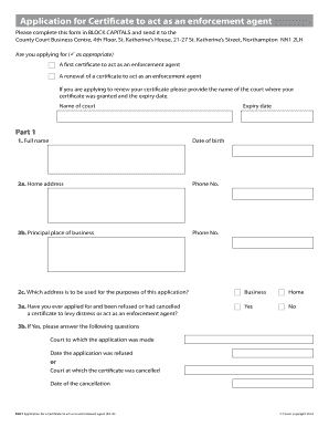 Fillable Online EAC1 - Application for certficate to act as an ...