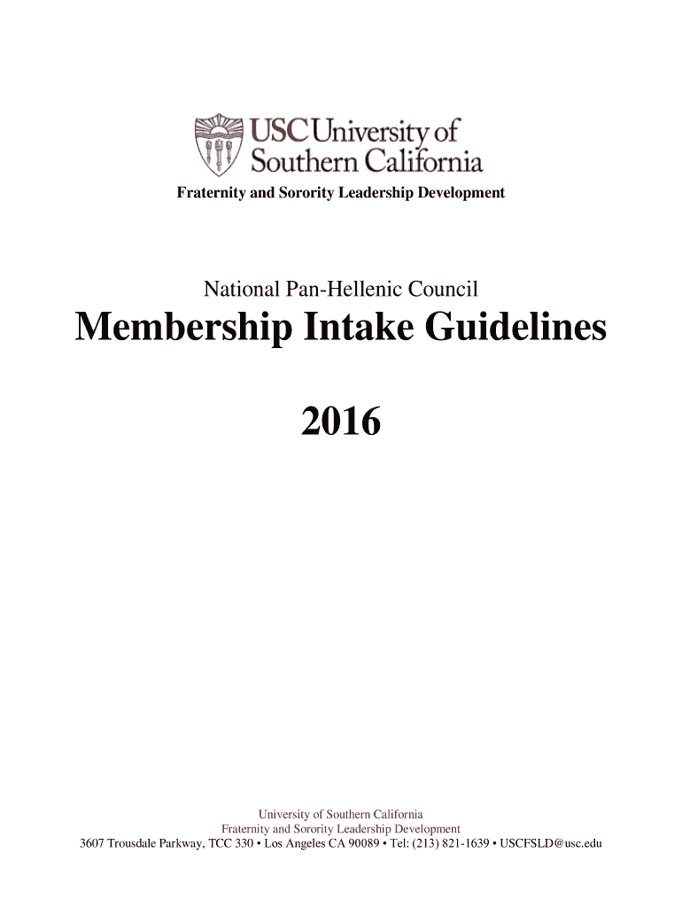 Fillable Online Guidelines for Conducting Membership Intake Fax Email ...