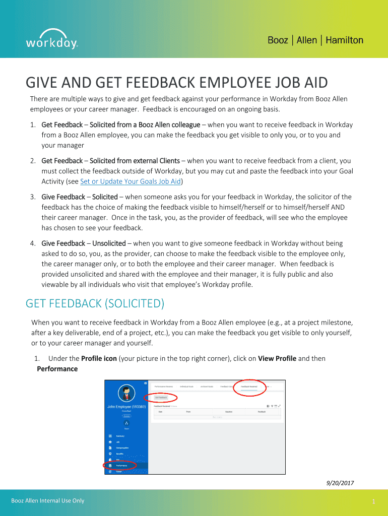 Fillable Online GIVE AND GET FEEDBACK EMPLOYEE JOB AID Fax Email Print ...