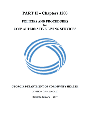 Fillable Online CCSP Alternative Living Services - Georgia Health ...