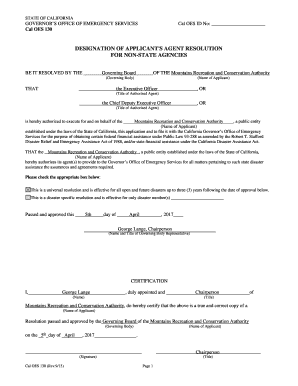 Fillable Online Draft Cal OES 130 Fax Email Print - pdfFiller