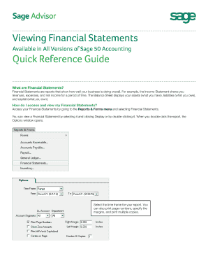 Fillable Online Sage 50 Accounting U.S. Edition Viewing Financial ...