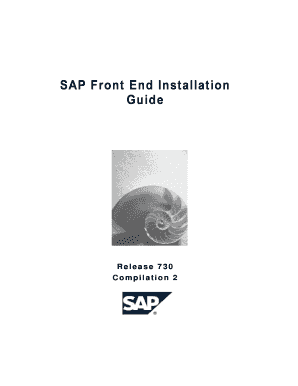Fillable Online SAP GUI for Windows 7.30 Frontend Installation Guide ...