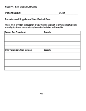 Fillable Online Patient Name: DOB: - drfishman-drgeller.com Fax Email ...