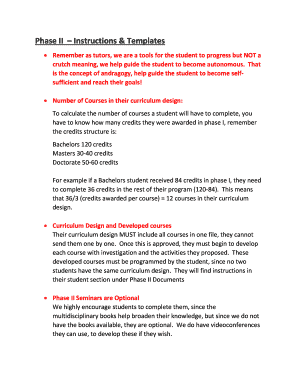 Fillable Online Phase II Instructions & Templates Fax Email Print ...