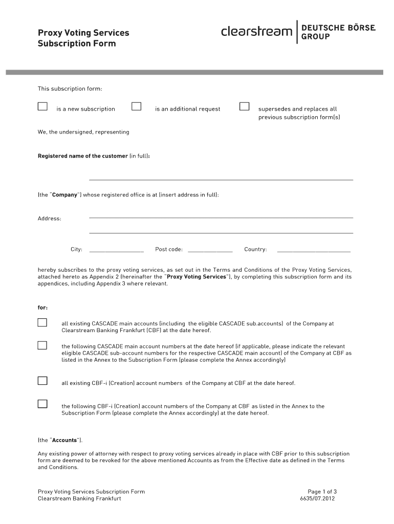 Fillable Online This subscription form: Fax Email Print - pdfFiller