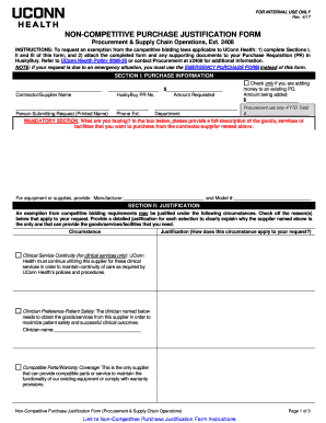 Fillable Online Non-Competitive Purchase Justification Form.pdf - UConn ...