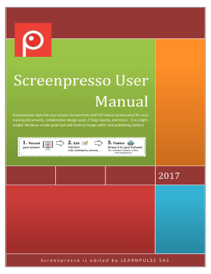 Fillable Online Screenpresso User Manual. Screenpresso captures your ...