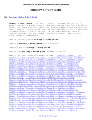 Fillable Online Biology 2 Study Guide. Biology 2 Study Guide Fax Email ...