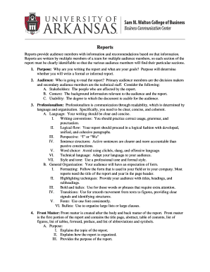 Fillable Online Reports are written by multiple members of a team for multiple audience members ...