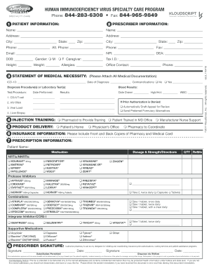Fillable Online Human Immunodeficiency Virus Enrollment Form ...