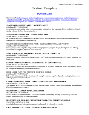 Fillable Online Trainer Template - hol.es Fax Email Print - pdfFiller