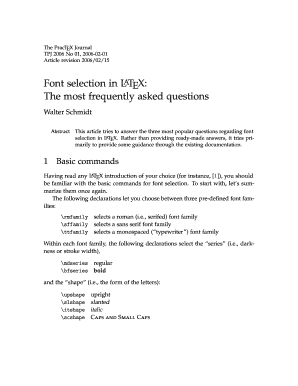 Fillable Online Font selection in LATEX: Fax Email Print - pdfFiller