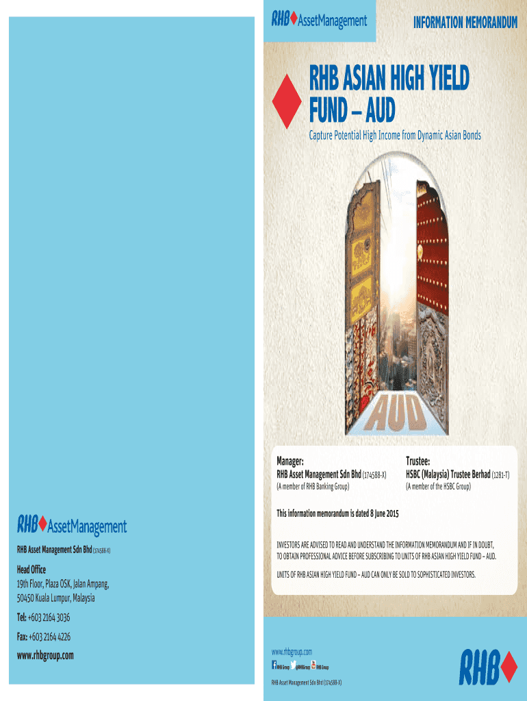 Fillable Online rhb asian high yield fund aud - RHB Banking Group Fax ...