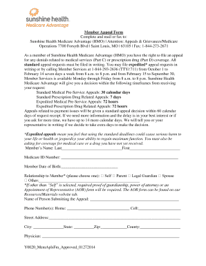 Fillable Online plan form - Sunshine Health Medicare Advantage Fax ...