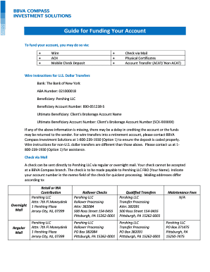 Fillable Online Guide for Funding Your Account Fax Email Print - pdfFiller