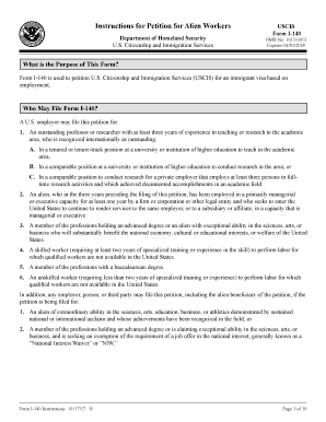 Fillable Online I-140 - USCIS Fax Email Print - pdfFiller