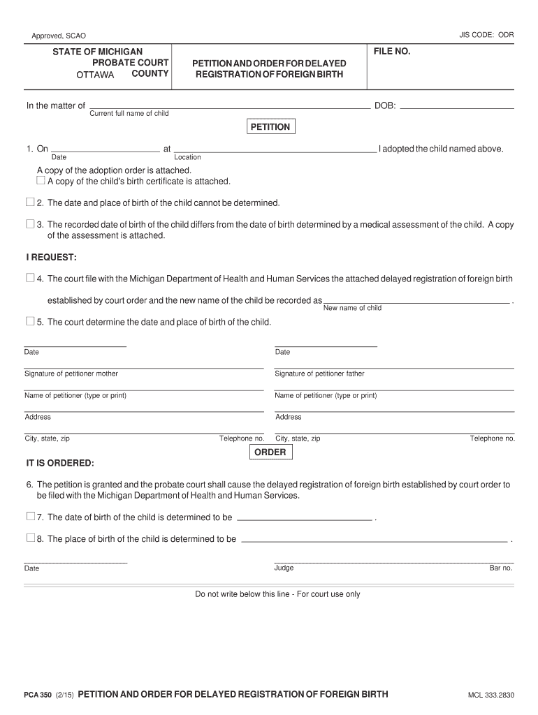 Fillable Online DELAYED REGISTRATION OF FOREIGN BIRTH Fax Email Print - pdfFiller