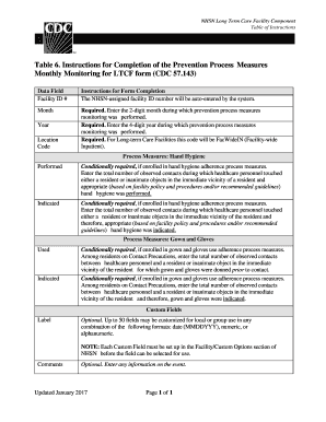 Fillable Online Instructions for Completion of the Prevention Process ...