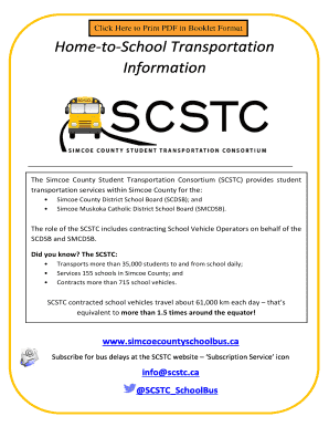 SCSTC Home-to-School Transportation Information Pamphlet - Fill and ...
